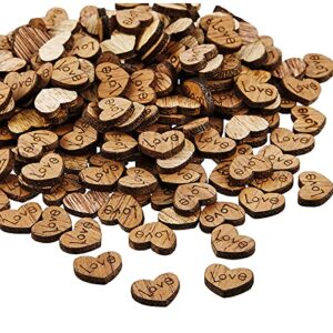 wooden love heart valentine’s day wooden hearts valentine rustic wooden love heart centerpieces wedding table decor heart decor for diy craft patch autumn thanksgiving wedding table scatter (700 pcs)