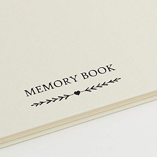 ANGEL & DOVE Large Condolence Memory Book & 2 Signs Set, Ivory, 12" x 8" - for Funeral, Celebration of Life