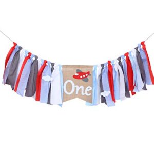 Airplane Birthday Banner for 1St Birthday – First Birthday Decor for Airplane Banner,Airplane Birthday Party for for Photo Booth Props,Best Party Supplies and Gift