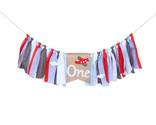 Airplane Birthday Banner for 1St Birthday – First Birthday Decor for Airplane Banner,Airplane Birthday Party for for Photo Booth Props,Best Party Supplies and Gift