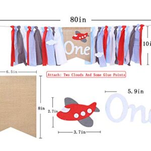 Airplane Birthday Banner for 1St Birthday – First Birthday Decor for Airplane Banner,Airplane Birthday Party for for Photo Booth Props,Best Party Supplies and Gift