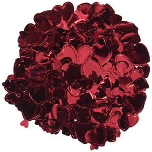 Amscan Red Metallic Hearts Confetti, 2.5 oz, 1 Pack