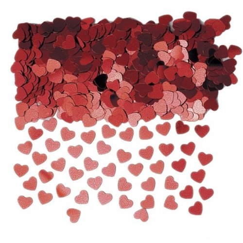 Amscan Red Metallic Hearts Confetti, 2.5 oz, 1 Pack