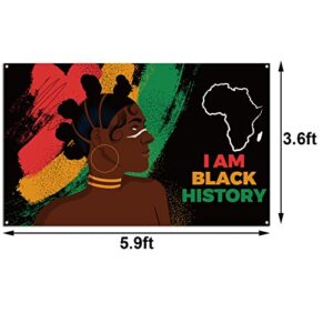 Pudodo Black History Month Backdrop Banner African American National Holiday Party Photography Background Wall Decoration