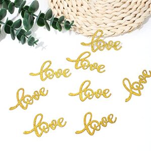 wedding table decor love confetti engagement party decorations bridal shower confetti for table gold love confetti for wedding valentine’s day party anniversary bachelorette(100 pieces)