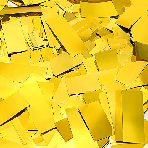 200 Grams Gold/Silver Metallic Confetti Large Christmas Confetti Glitter Table Baby Shower Confetti Wedding Party Table Scatter Foil Confetti for Birthday Party Decoration (Gold)