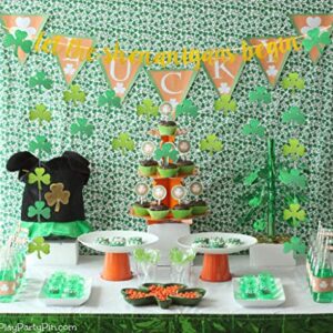 Weimaro Let The Shenanigans Begin Banner, Glittery St. Patrick’s Day Decorations, Indoor Home St Patricks Day Sign, St Patty’s Day Deocrations, Welcome Irish Party Decorations Supplies