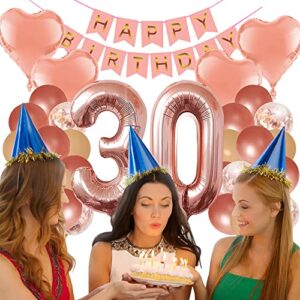 30Th Birthday Decorations for Him - 30 Year Old Rose Gold 30Th Birthday Decorations for Women 30 Birthday Balloons