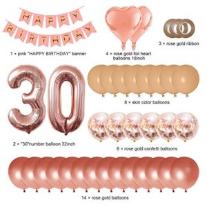 30Th Birthday Decorations for Him - 30 Year Old Rose Gold 30Th Birthday Decorations for Women 30 Birthday Balloons