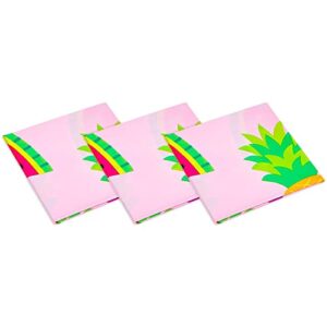 Tablecloth for Two-tti Frutti 2nd Birthday Party Decorations (Pink, 54 x 108 in, 3 Pack)