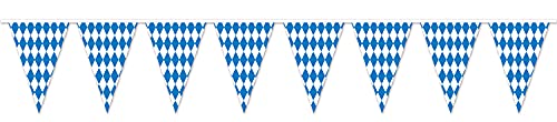 Beistle Plastic Oktoberfest Bavarian Pennant Banner For German Theme Party Supplies