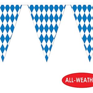 Beistle Plastic Oktoberfest Bavarian Pennant Banner For German Theme Party Supplies