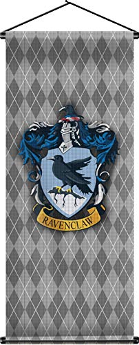 Magical Wizard Style Banner - 43in x 16in Wall Scroll - Boys Girls Birthday Party Flag - Ready to Hang - Perfect Barware Man Cave Gift - Unique HP Collectible Accessories Holiday Decoration Gifts (4 Blue)