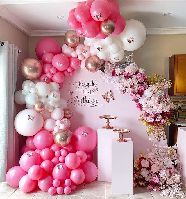 BALONAR 140Pcs Disco Cowgirl Pink Balloons Arch Garland Kit with 22/12/10/5inch Hot Pink Silver Cow Print Farm Animal Balloons for Girl Birthday Party Baby Shower Bridal Shower Wedding Supplies (Pink)