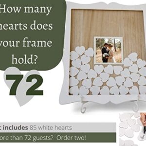 Wedding Guest Book Alternatives | Drop Top Frame 85 hearts | Large photo insert | Unique guestbook alternatives baby shower | guest book alternatives birthday party | retirement | funeral guest book