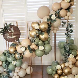 FREECHASE Gold Balloons 100pcs Different Size Pack 18/12/10/5 Inch Metallic Gold Garland Kit for Birthday Wedding Bridal Baby Shower Graduation Christmas Valentines Day Mothers Day Party Decorations