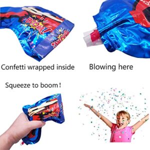 Inflatable Fireworks Gun,20PCS Party Toys Confetti Fireworks Handheld Confetti Poppers Multicolor with Novelty Design Party Supplies for New Year Birthday Christmas Wedding Graduation