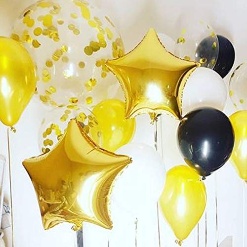 24 Pcs 18" Gold star Balloons Foil Balloons Mylar Balloons for Baby Shower, Gender Reveal, Wedding, Magical Prom or Engagement Party Decoration