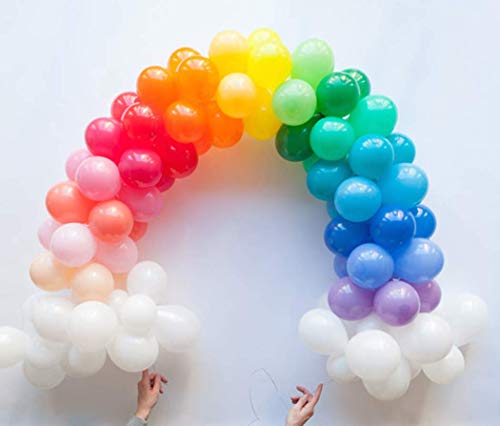 Beaumode 5 Inches Tiny Balloons Assorted Latex Rainbow Balloons 200pcs for DIY Balloon Garland Balloon Game Bridal Shower Bachelorette Birthday Party Centerpiece Decor