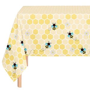 4 Pack Bumblebee Table Cover 54" x 108", Ideal for Birthday , Baby Shower, Gender Reveal, Bee Themed Party Decorations