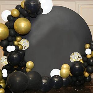 Black White Gold Balloon Garland Kit, 114Pcs Black and Gold Party Decorations, 4 Size Black Gold White Party Balloons for Black and Gold Birthday Decorations, New Year Balloons, Wedding Décor