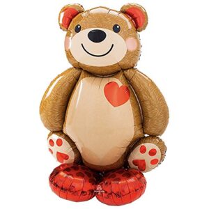 anagram 48″ big cuddly teddy airloonz foil balloon, multicolor