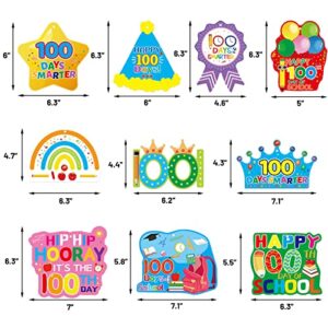 100 Days of School Hanging Swirls Happy 100 Days of Kindergarten School Foil Swirls Ceiling Hanging Decorations for Kids 30Pcs