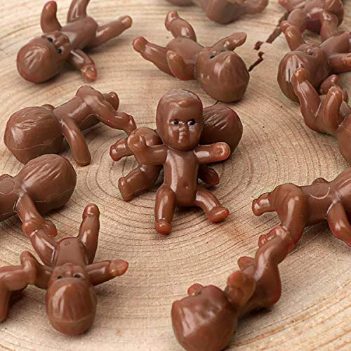 JUXINDA 36 Baby Shower Ice Cube Game Mini Plastic Baby/Party King Cake/King Cake Baby/King Cake Baby/Plastic Baby (Black)