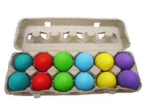 humpty dumpty confetti eggs cascarones, 2 dozen, bright colors, protected by cardboard carton