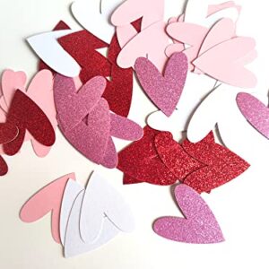 200Pcs Valentines Confetti Hearts, Valentines Table Confetti, Heart Confetti for Tables, Valentines Day Table Decor for Valentines Wedding Anniversary Party Supplies