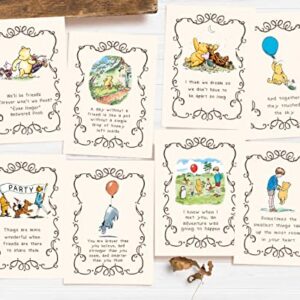 Classic Winnie Wall Decor Pooh Quotes Prints Pattern B, 5x7 Inch Adorable For Baby Shower Decorations Birthday Favors Centerpiece For Tables