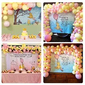 Pastel Balloon Garland Arch Kit Diy Balloon Bouquet Garland Kit Ideal for Baby Shower Wedding Birthday Party Decorations (Yellow and Pink)