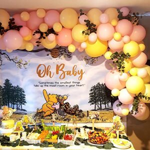 Pastel Balloon Garland Arch Kit Diy Balloon Bouquet Garland Kit Ideal for Baby Shower Wedding Birthday Party Decorations (Yellow and Pink)