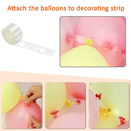 Pastel Balloon Garland Arch Kit Diy Balloon Bouquet Garland Kit Ideal for Baby Shower Wedding Birthday Party Decorations (Yellow and Pink)