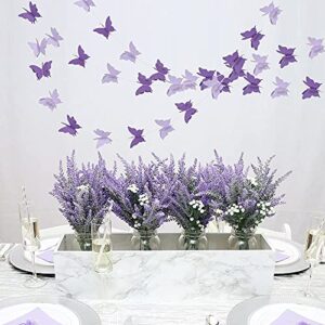 BEISHIDA 5Pcs Purple Lavender Butterfly Paper Garland Hanging Decorative Banner for Halloween Home Ceiling Decor Birthday Party Baby Shower Wedding Showcase Decoration Supplies Total 393 Inch Length