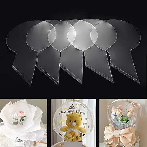 5PCS Clear Bobo Balloons,24 inch Bubble Balloon,3.7 Inch Wide Mouth Design to Stuffing Gifts for Christmas Wedding Birthday Party Decorations,Balloon Stuffing Machine Dedicated