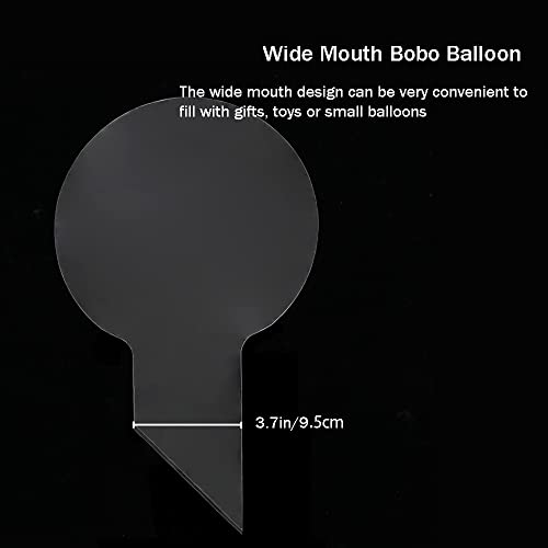 5PCS Clear Bobo Balloons,24 inch Bubble Balloon,3.7 Inch Wide Mouth Design to Stuffing Gifts for Christmas Wedding Birthday Party Decorations,Balloon Stuffing Machine Dedicated