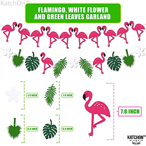 Felt Flamingo Garland for Flamingo Decorations - 2 String, No DIY | Flamingo Party Decorations | Tropical Party Decorations, Flamingo Banner | Flamingo Birthday Decorations | Flamingo Party Supplies