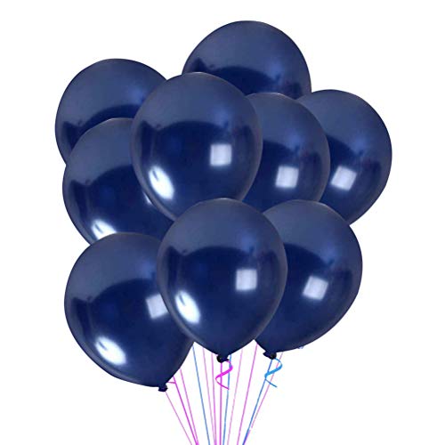 PeStary Balloons 12 inches 50pcs Navy Blue Balloons for Birthday Parties,Wedding Party Decorations,Graduation Party and Navy Parties