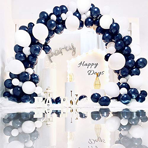 PeStary Balloons 12 inches 50pcs Navy Blue Balloons for Birthday Parties,Wedding Party Decorations,Graduation Party and Navy Parties