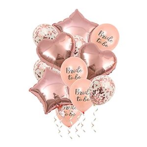 bride to be foil balloon, 12pcs bridal shower decorations engagement balloons bachelorette decorations balloons for bridal shower wedding engagement decoration