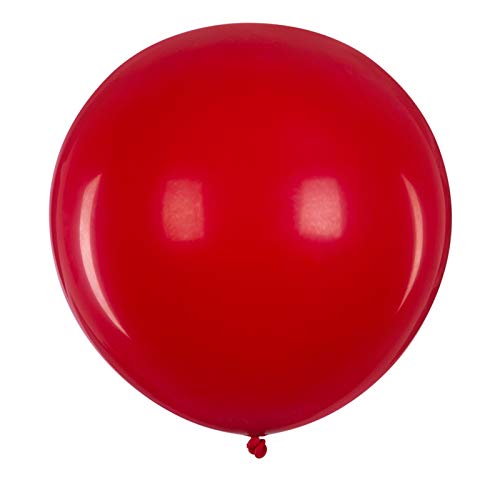 18 Inch Red Big Balloons Round Giant Red Latex Balloon Jumbo Thick Balloons for Party Decorations Pack of 15