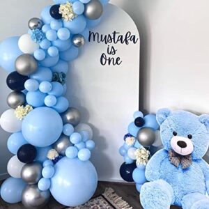 Pastel Blue Balloons 10 inch 100pcs Baby Blue Latex Balloons for Party Birthday Wedding Anniversary or any Party Decorations-pastel blue