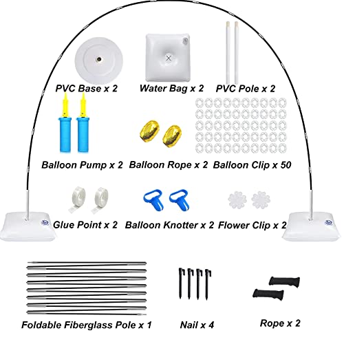 Balloon Arch Kit, Large Adjustable Balloon Column Stands Set for Wedding, Baby Shower, Birthday Party, Bachelorette Party, Other Parties and Events (10ft T, 10ft W)