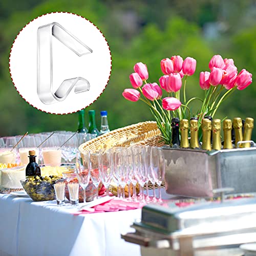 Patelai Transparent Clear Tablecloth Clips, Plastic Table Cloth Hold Down Clips Table Cloth Holder for Christmas Home Wedding Party Indoor Outdoor Picnic（48 Pieces, Large）