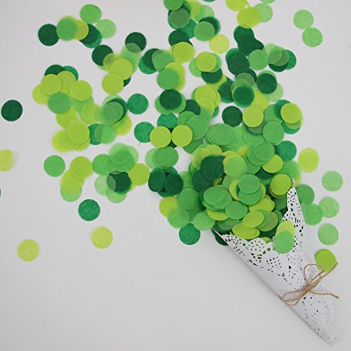 Mybbshower Green Paper Confetti Birthday Party Decorations Spring Wedding 1 inch 5000 Pieces