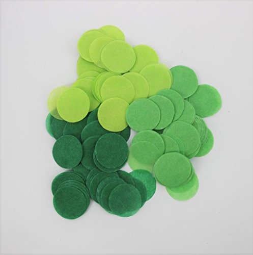 Mybbshower Green Paper Confetti Birthday Party Decorations Spring Wedding 1 inch 5000 Pieces