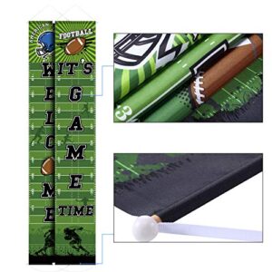 Football Party Banner Welcome Porch Sign for Football Theme Festival Birthday Baby Shower Decoration