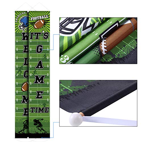 Football Party Banner Welcome Porch Sign for Football Theme Festival Birthday Baby Shower Decoration