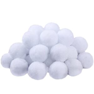 willbond 80 pcs pom pom balls craft pom poms balls fluffy plush balls christmas costume hair balls christmas decoration felt ball garland felt balls crafts for diy (white, 2 inch)